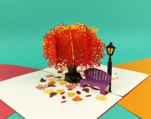 Easy Fall Card: Autumn Tree Pop-Up Handmade Greeting Card