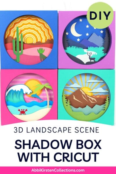 3D Shadow Box With Cricut: Landscape Scene Designs