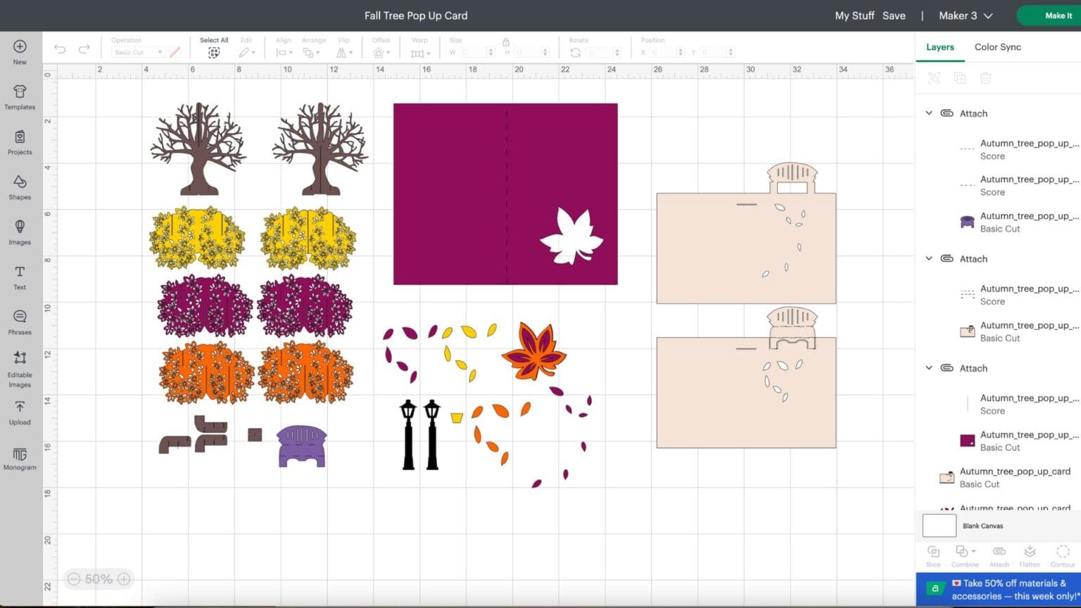 Easy Fall Card: Autumn Tree Pop-Up Handmade Greeting Card