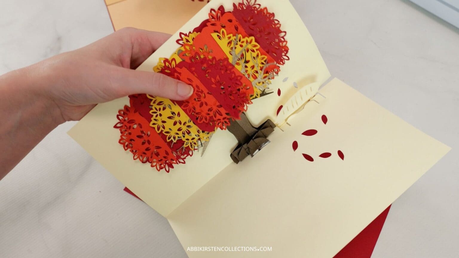 Easy Fall Card: Autumn Tree Pop-Up Handmade Greeting Card