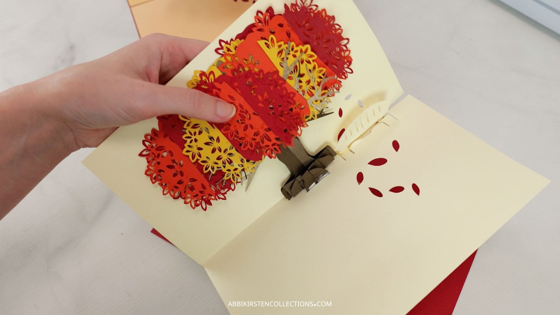 Easy Fall Card: Autumn Tree Pop-Up Handmade Greeting Card