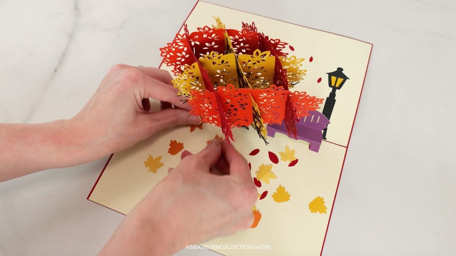 Easy Fall Card: Autumn Tree Pop-Up Handmade Greeting Card