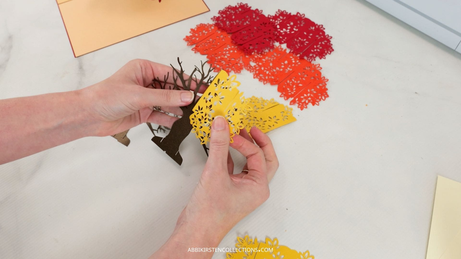 Easy Fall Card: Autumn Tree Pop-Up Handmade Greeting Card