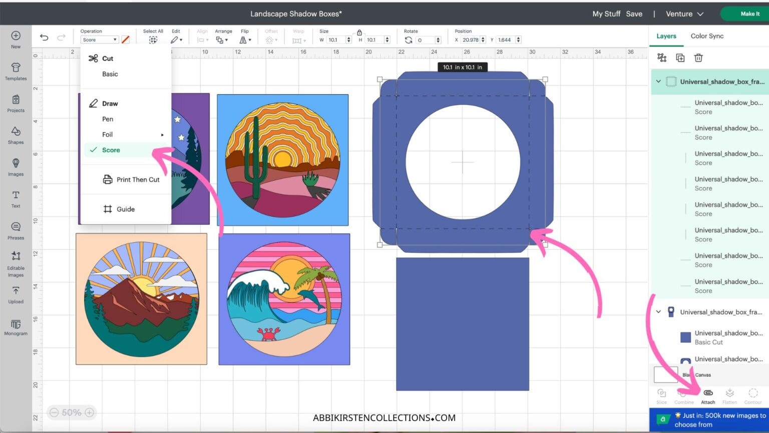 3D Shadow Box With Cricut: Landscape Scene Designs