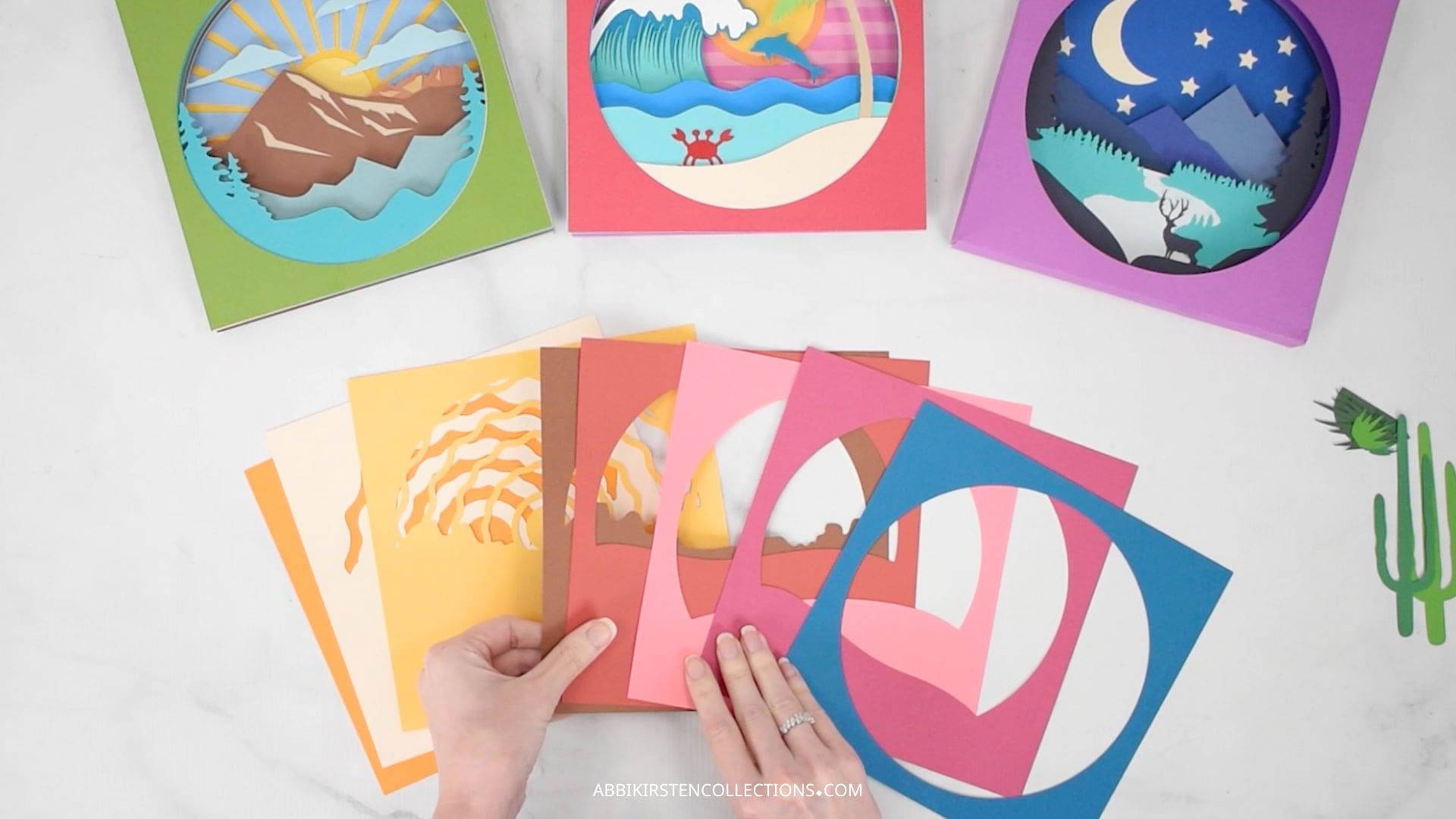 3D Shadow Box With Cricut: Landscape Scene Designs