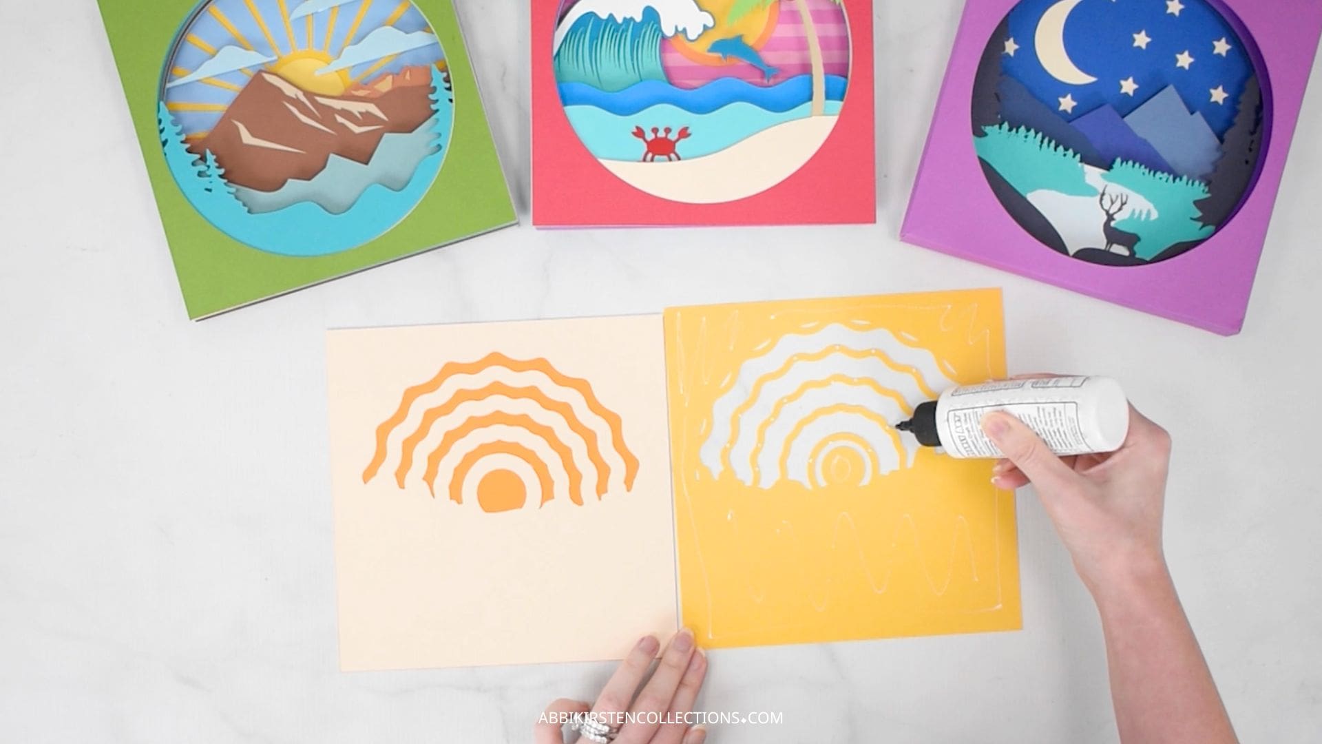 3D Shadow Box With Cricut: Landscape Scene Designs