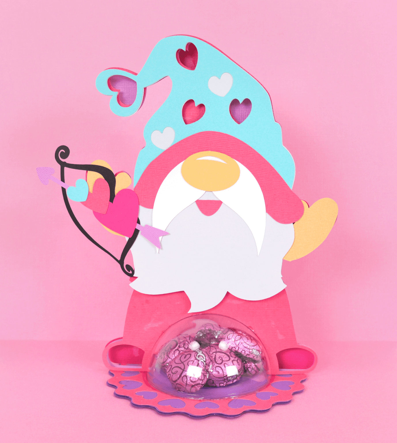 Gnome Candy Holder For Valentine's Day: SVG FIles + Tutorial