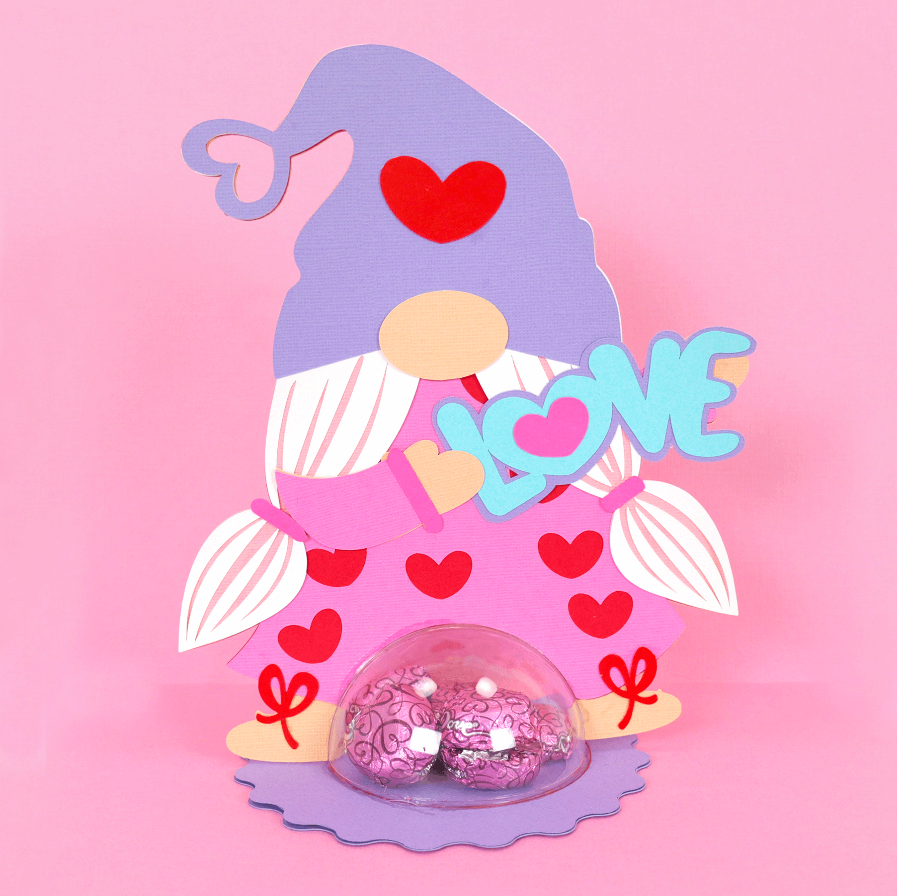 Gnome Candy Holder For Valentine's Day: SVG FIles + Tutorial