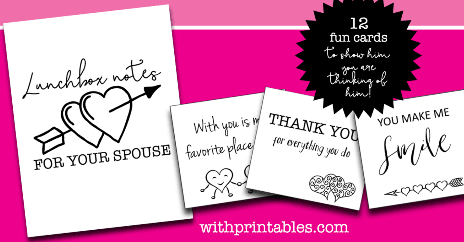 25 Free Printable Lunch Box Notes | Abbi Kirsten Collections