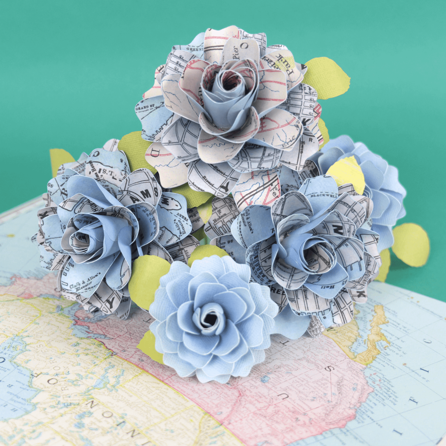 Map Paper Flower Workshop - Abbi Kirsten Collections