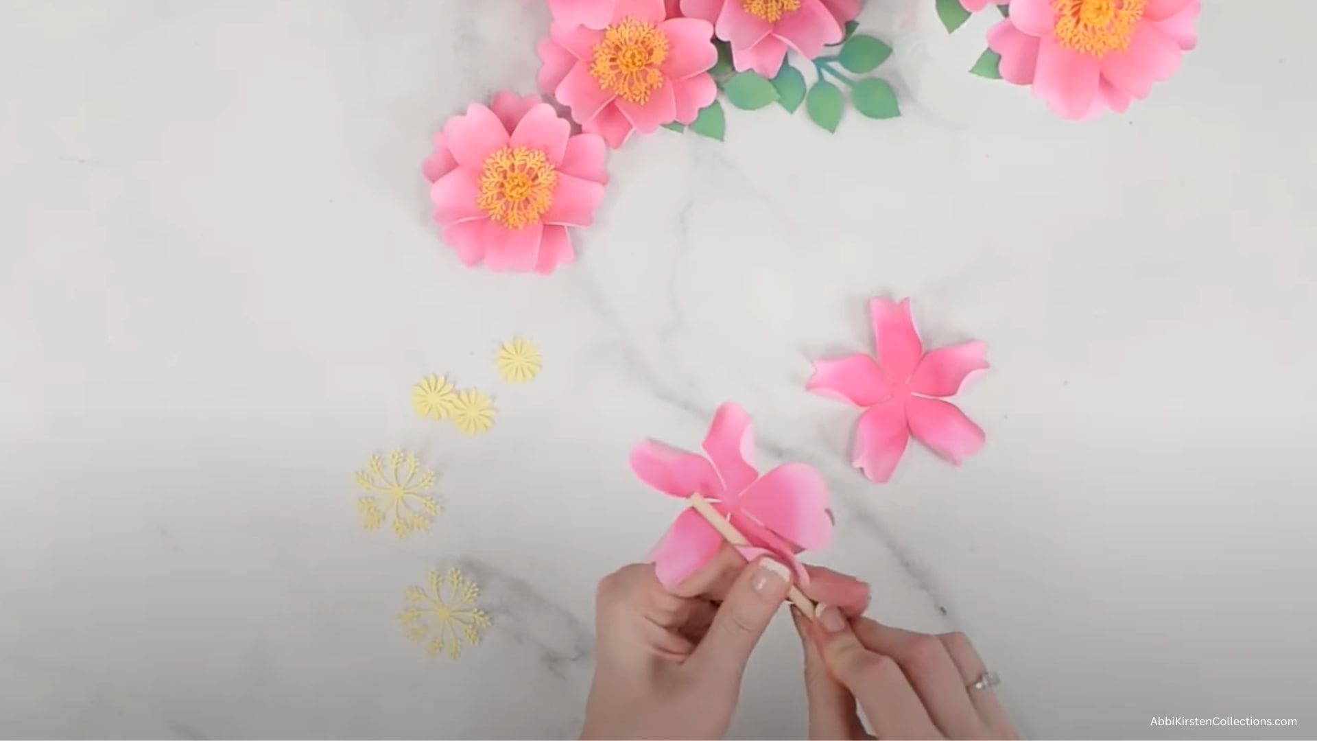 How to Make a Wild Rose Paper Flower - Abbi Kirsten Collections
