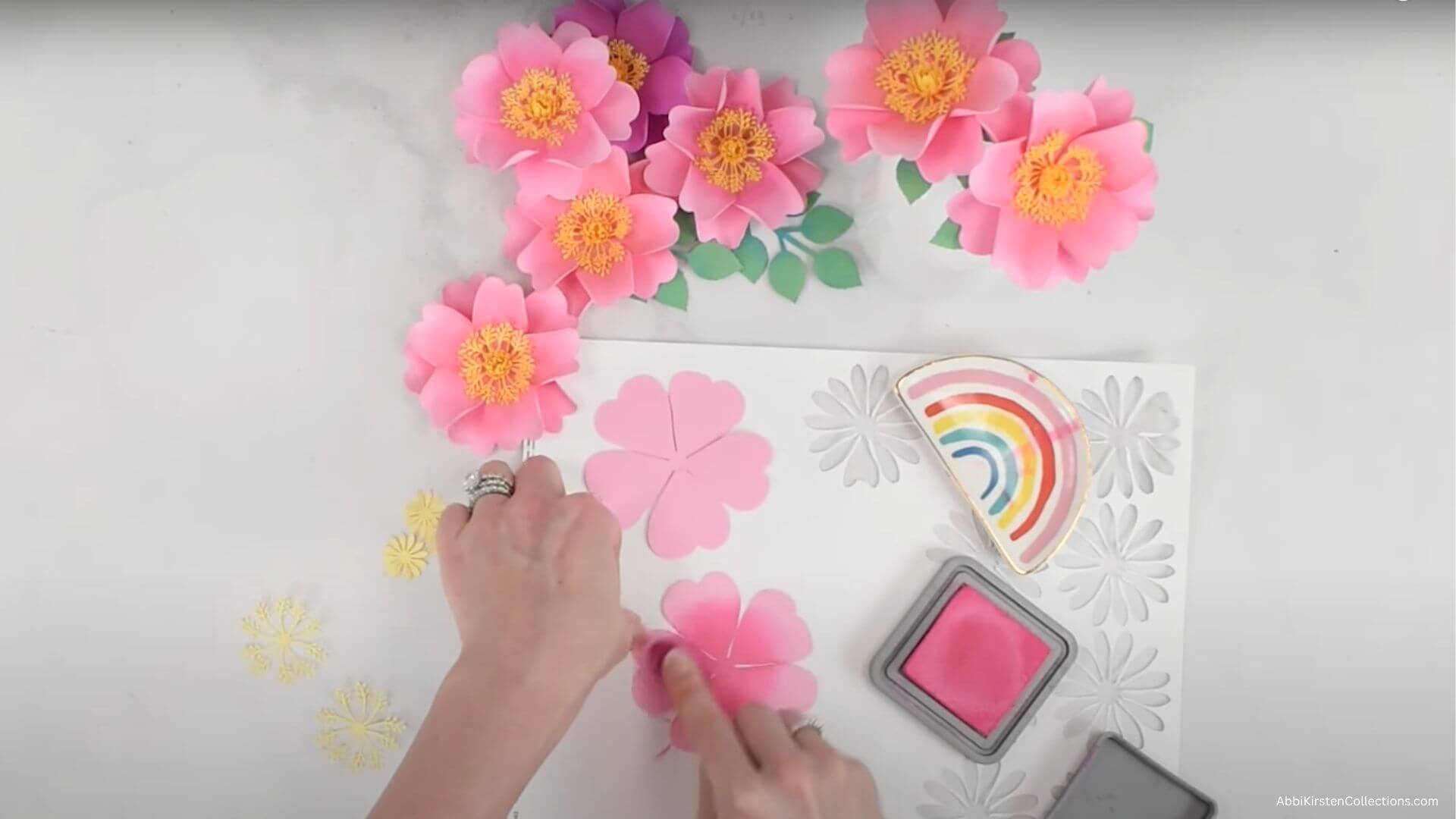 How to Make a Wild Rose Paper Flower - Abbi Kirsten Collections
